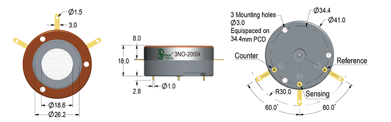 3-Series NO-2000A Sensor_HCN Sensor Hydrogen Cyanide Gas Sensor_HCL ...